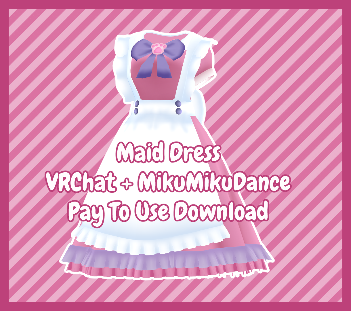 [VRChat + MMD] Maid Dress - astrialogical3d - BOOTH