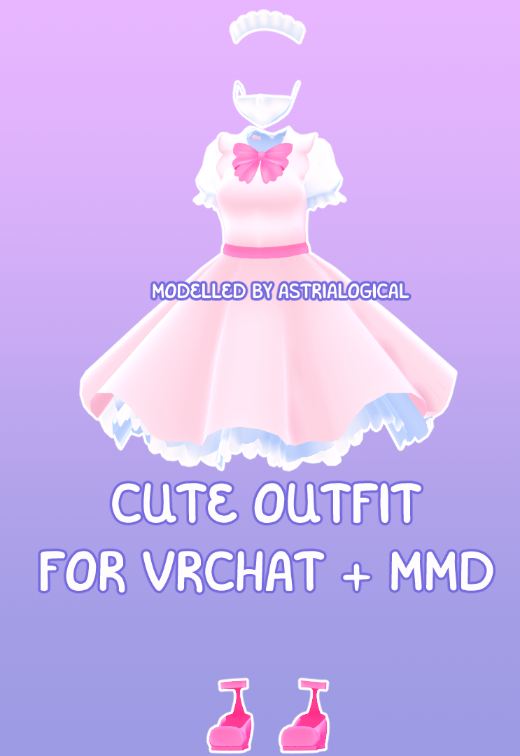 [VRChat + MMD] Cute Outfit - astrialogical3d - BOOTH