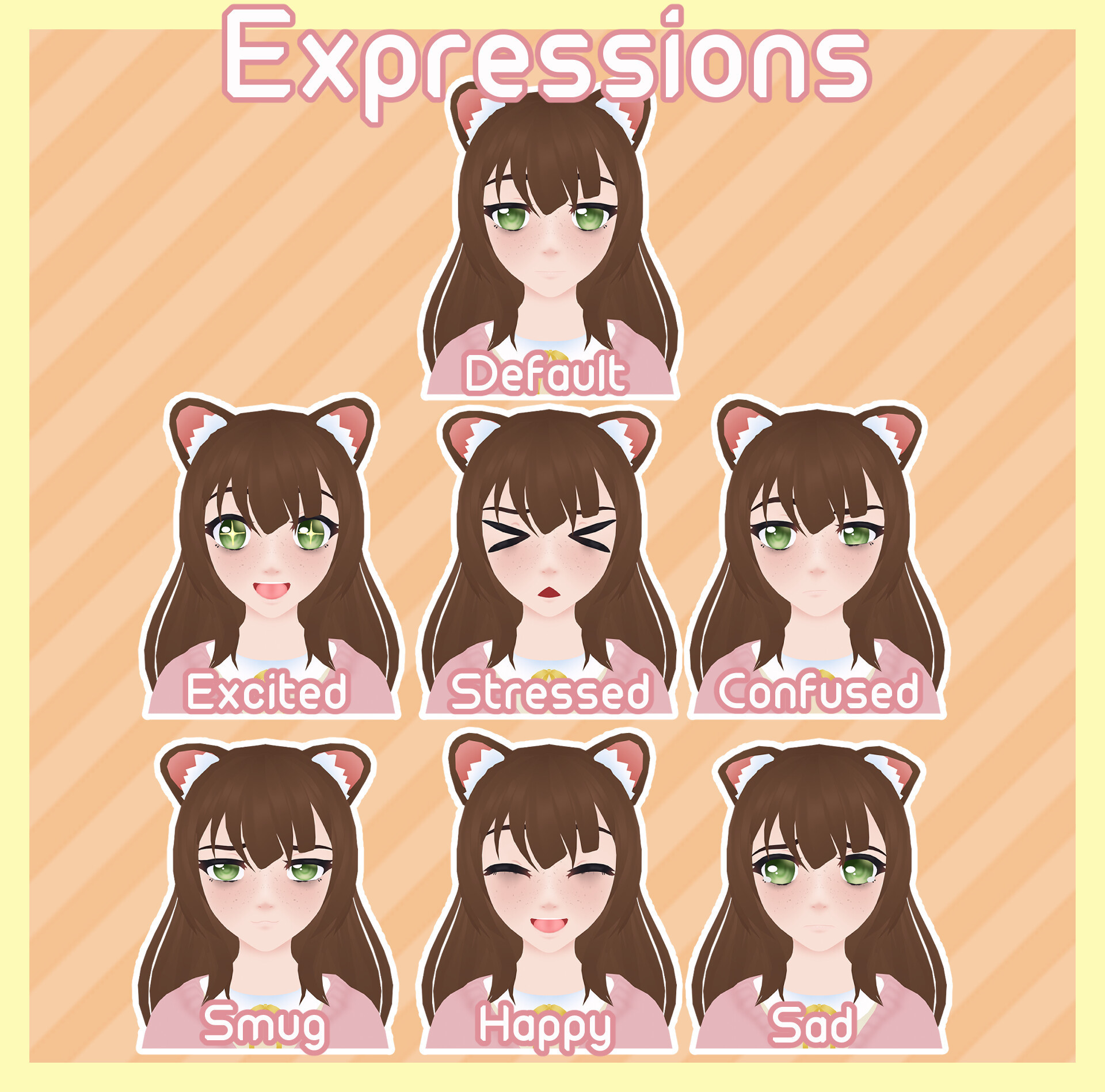 [VRChat Avatar] Raccoon Girl [Original 3D Model] - astrialogical3d - BOOTH