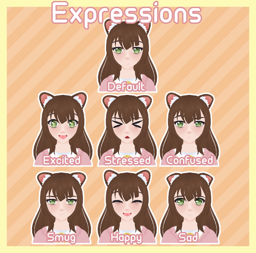 [VRChat Avatar] Raccoon Girl [Original 3D Model] - astrialogical3d - BOOTH