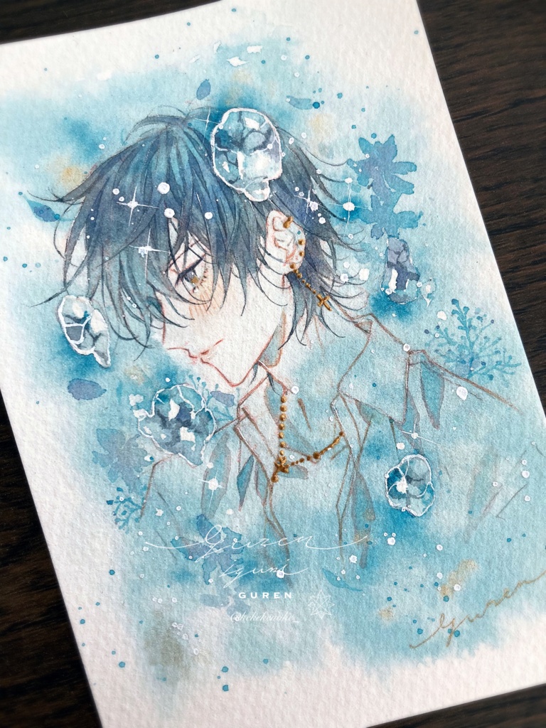 【ハガキサイズ】 水花 - guren Online Shop - BOOTH