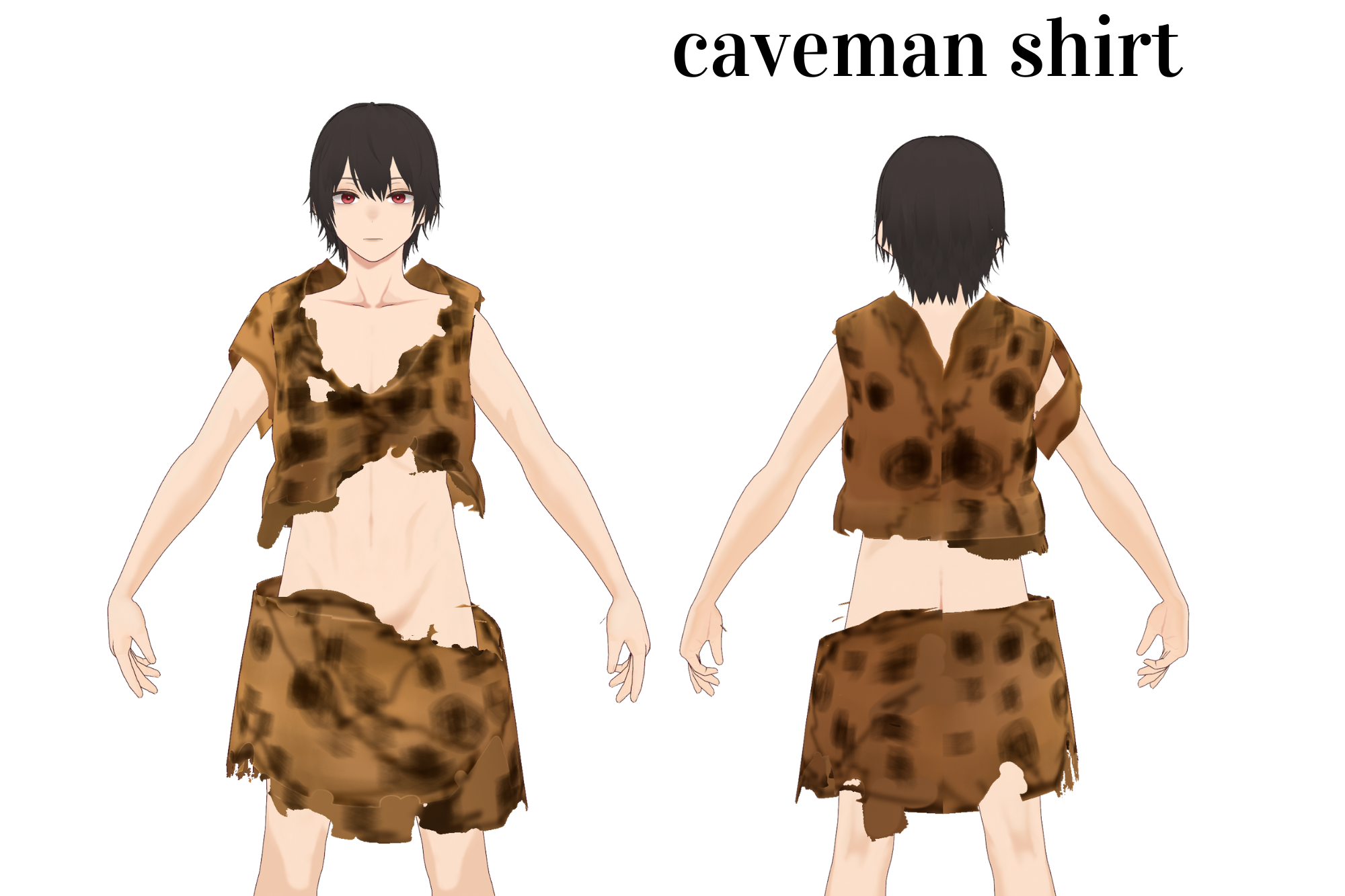 Caveman clothes set (Includes 2 hoodies, 1 shirt) - Barbatus store - BOOTH