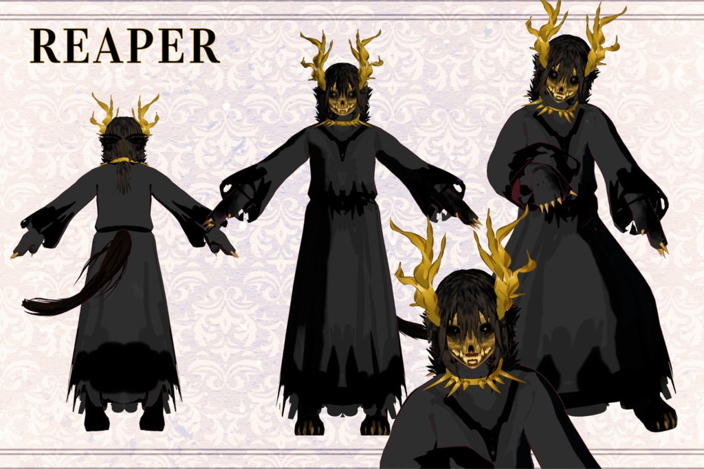 Reaper Vtuber (vroid and vrm file) - Barbatus store - BOOTH
