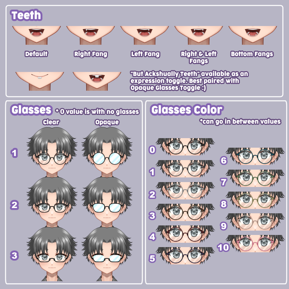 Live2D Simple Customizable Vtuber for Vtube Studio - anyakazumi - BOOTH