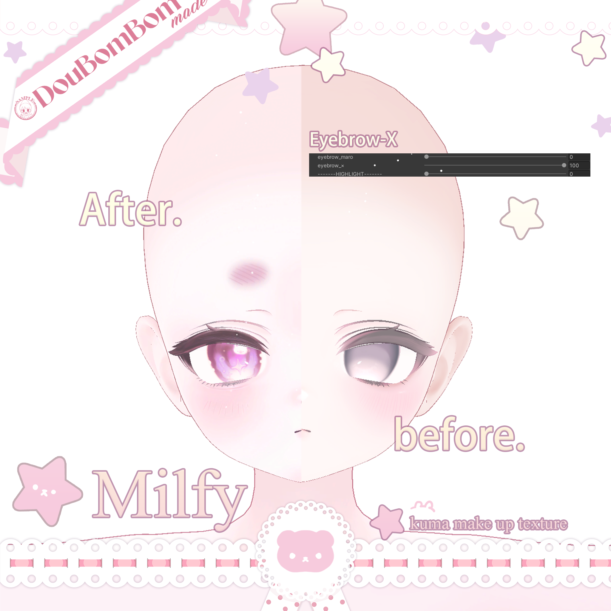 8Avatar対応Kuma eyes texture+Milfy （ミルフィ 専用）ONLY Kuma make up★ - Dou2bom ...