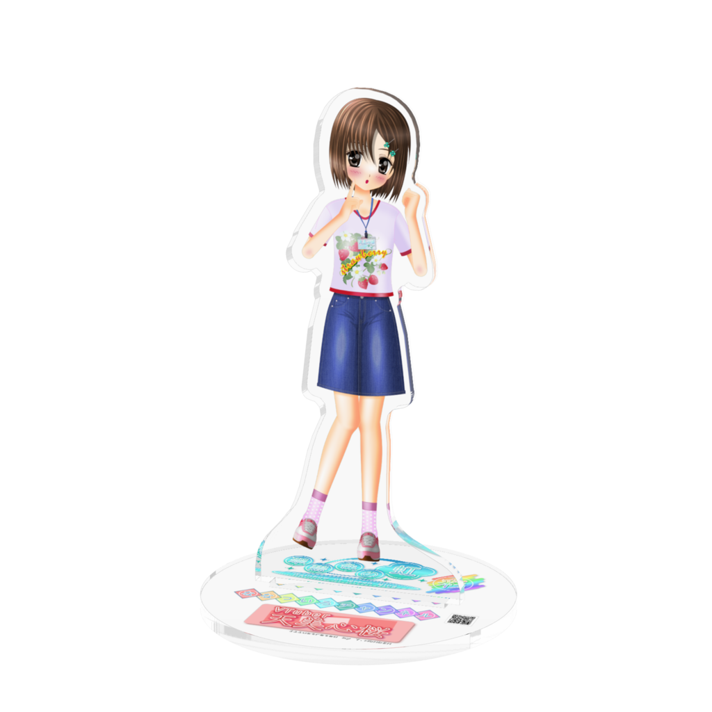 Vtuber「天美心桜」アクリルフィギュア（いちごカットソー）DB_0036 - ななついろ - BOOTH