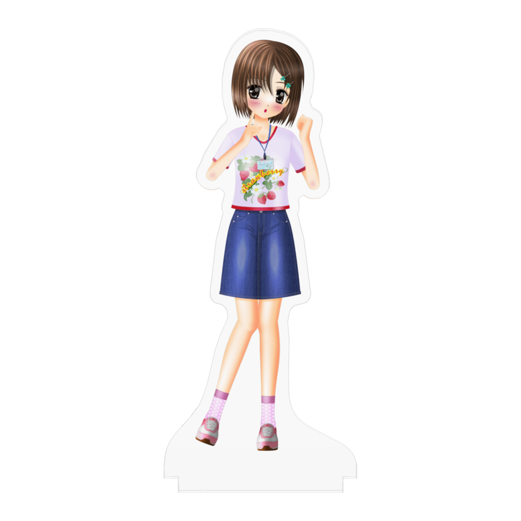 Vtuber「天美心桜」アクリルフィギュア（いちごカットソー）DB_0036 - ななついろ - BOOTH
