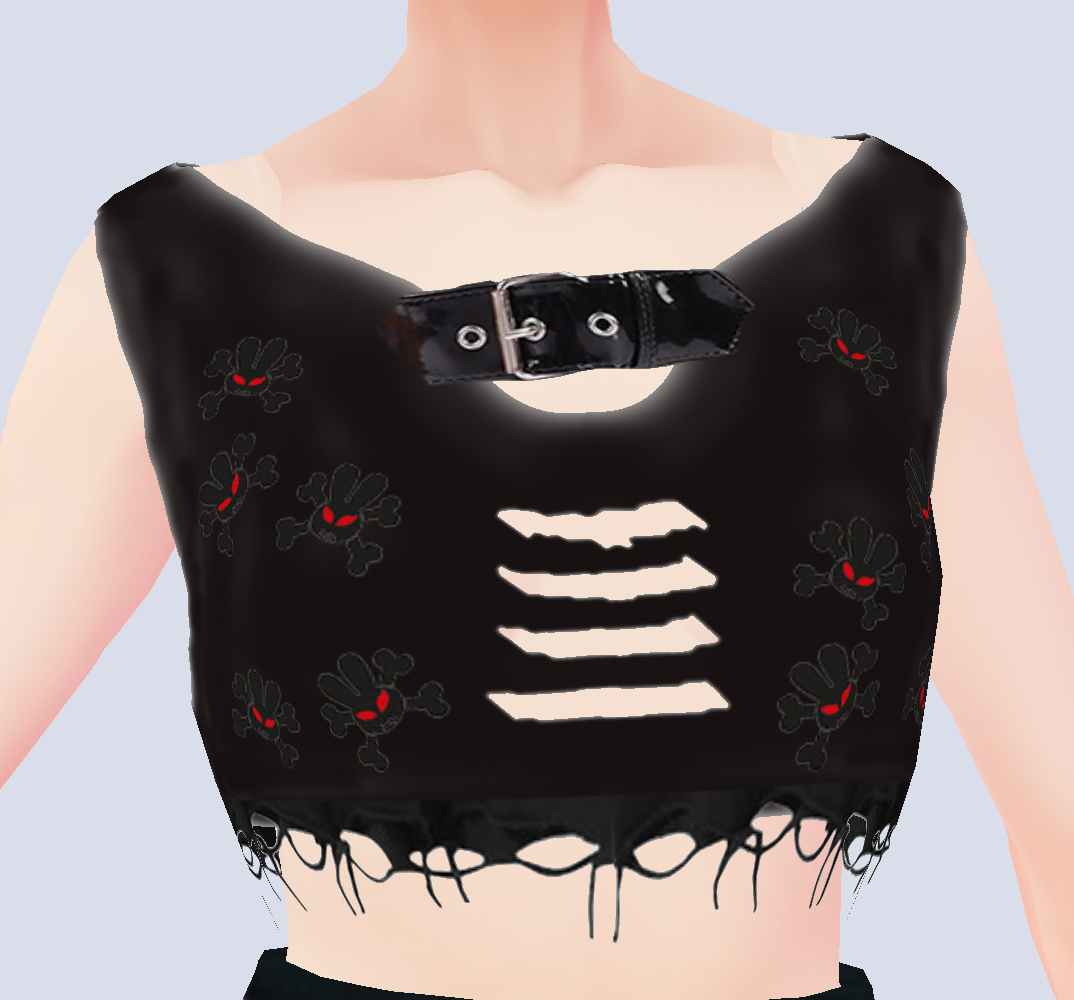 Ripped Gothic Shirt (VRoid Texture) - Seighcho - BOOTH