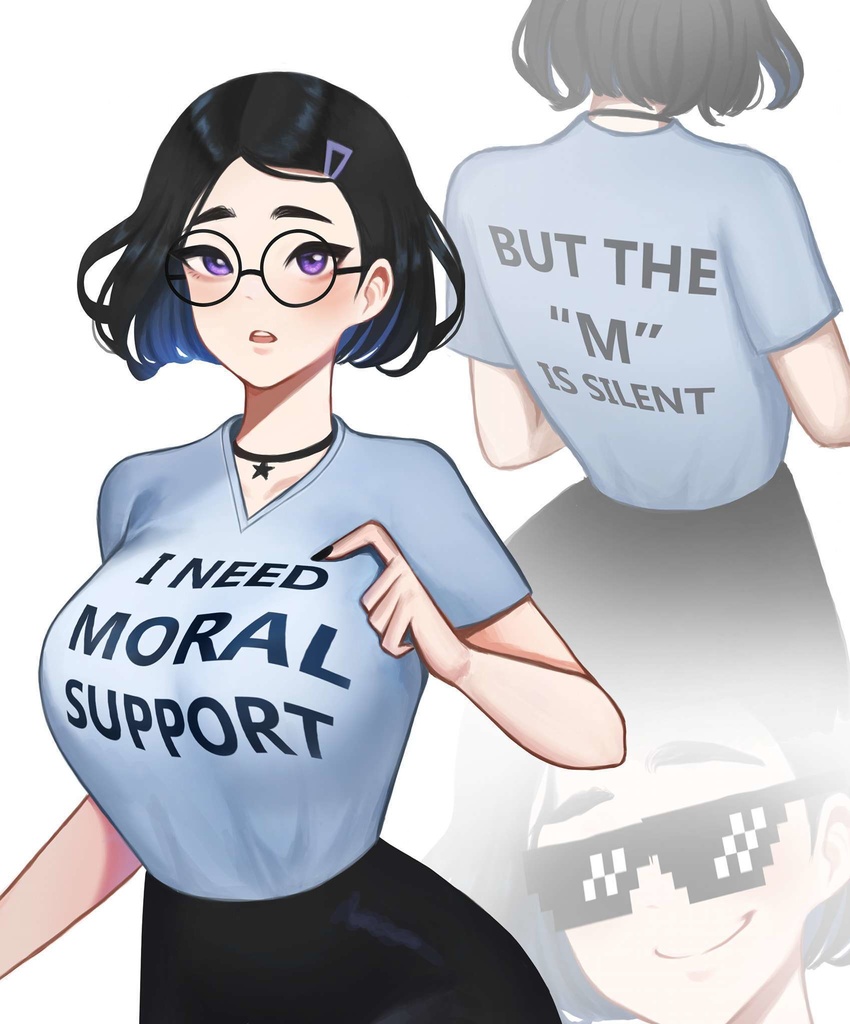 Mini shirt "I need moral support" - In Lacrimae Lacrima - BOOTH