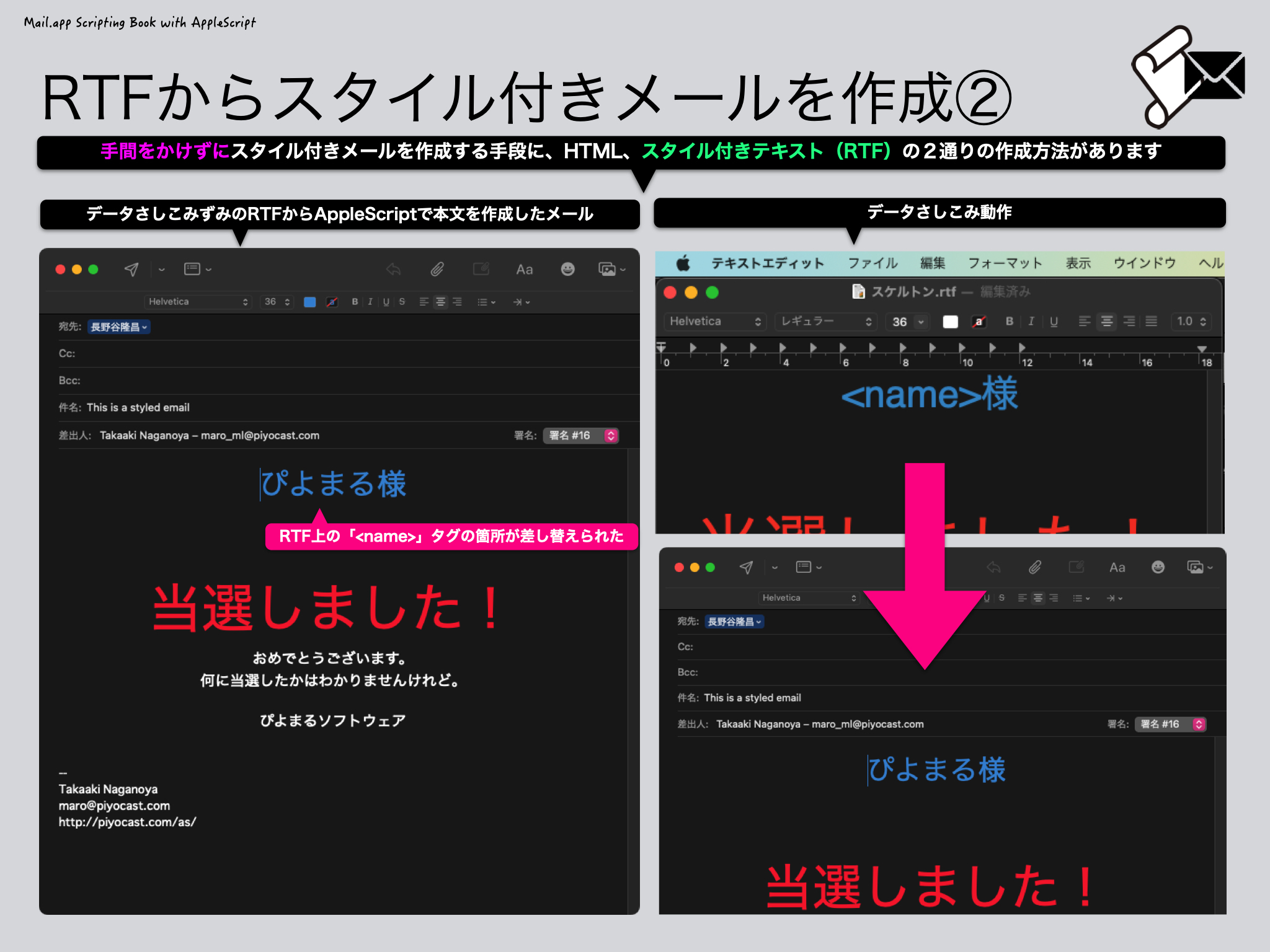Mail.app Scripting Book with AppleScript - piyomarusoft - BOOTH