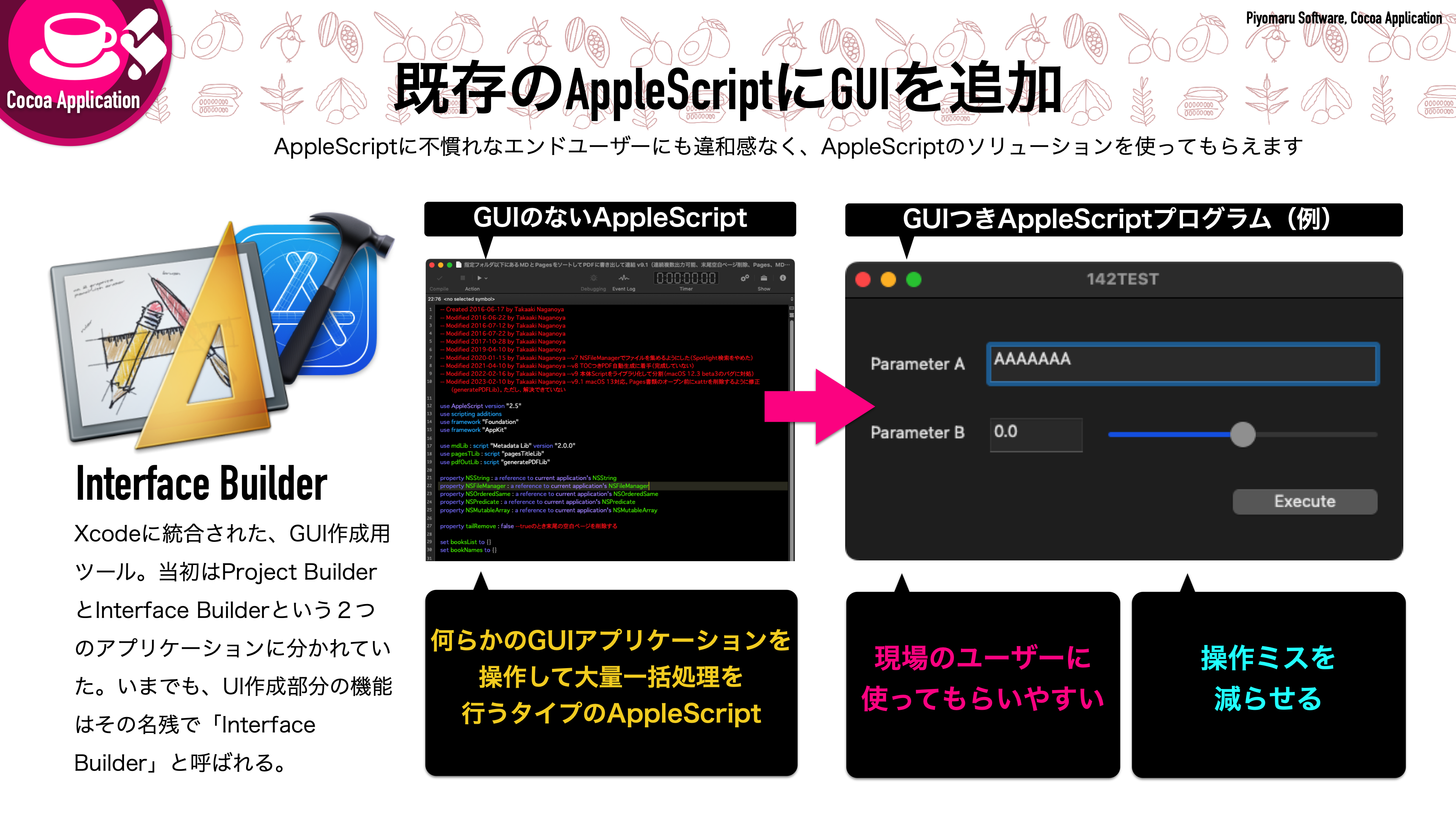 AppleScript＋XcodeでつくるMacアプリ Xcode 14対応 - piyomarusoft - BOOTH