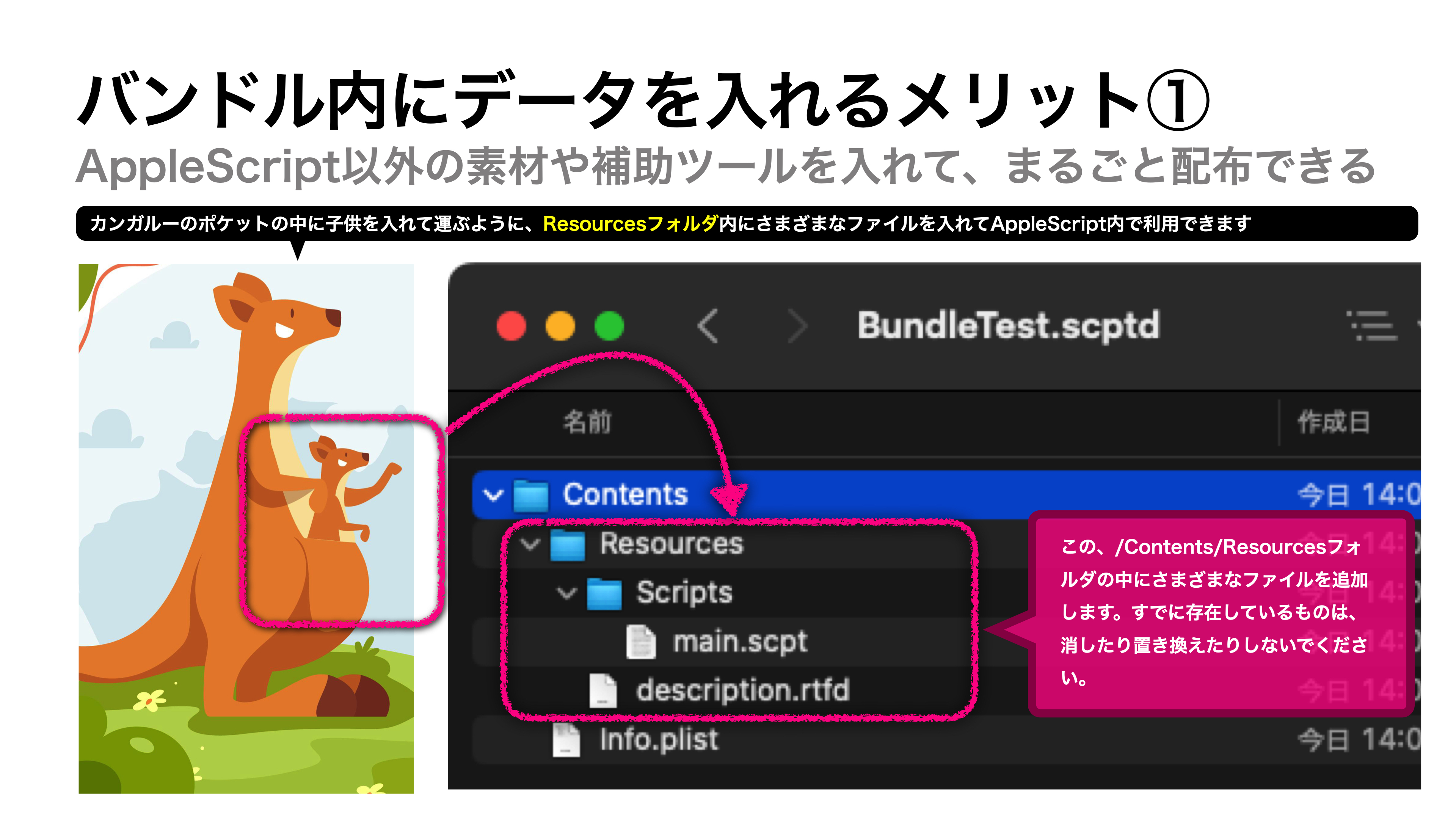 AppleScript基礎テクニック集(31)スクリプトバンドルの活用〜How to use Script Bundle - piyomarusoft - BOOTH