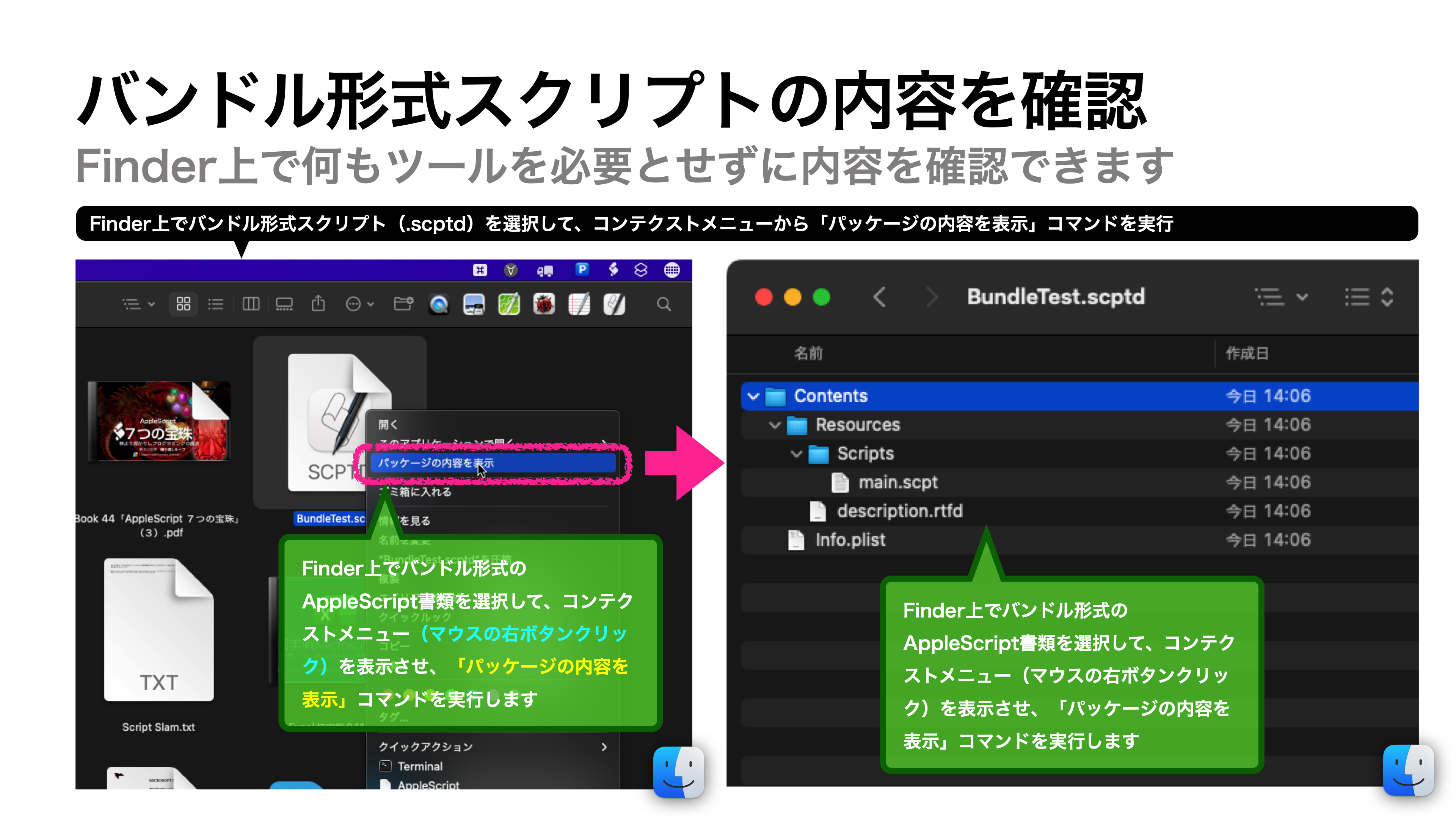 AppleScript基礎テクニック集(31)スクリプトバンドルの活用〜How to use Script Bundle - piyomarusoft - BOOTH
