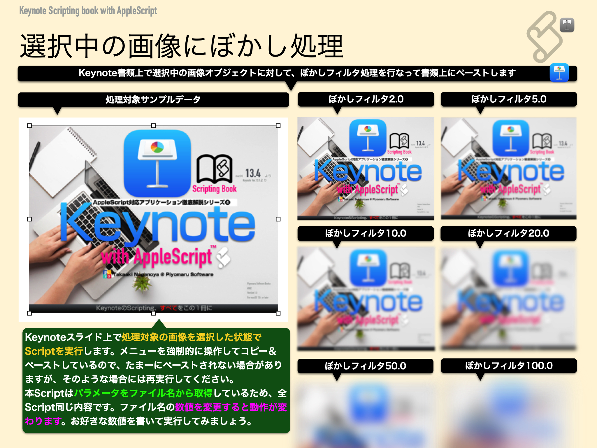 Keynote Scripting Book with AppleScript - piyomarusoft - BOOTH