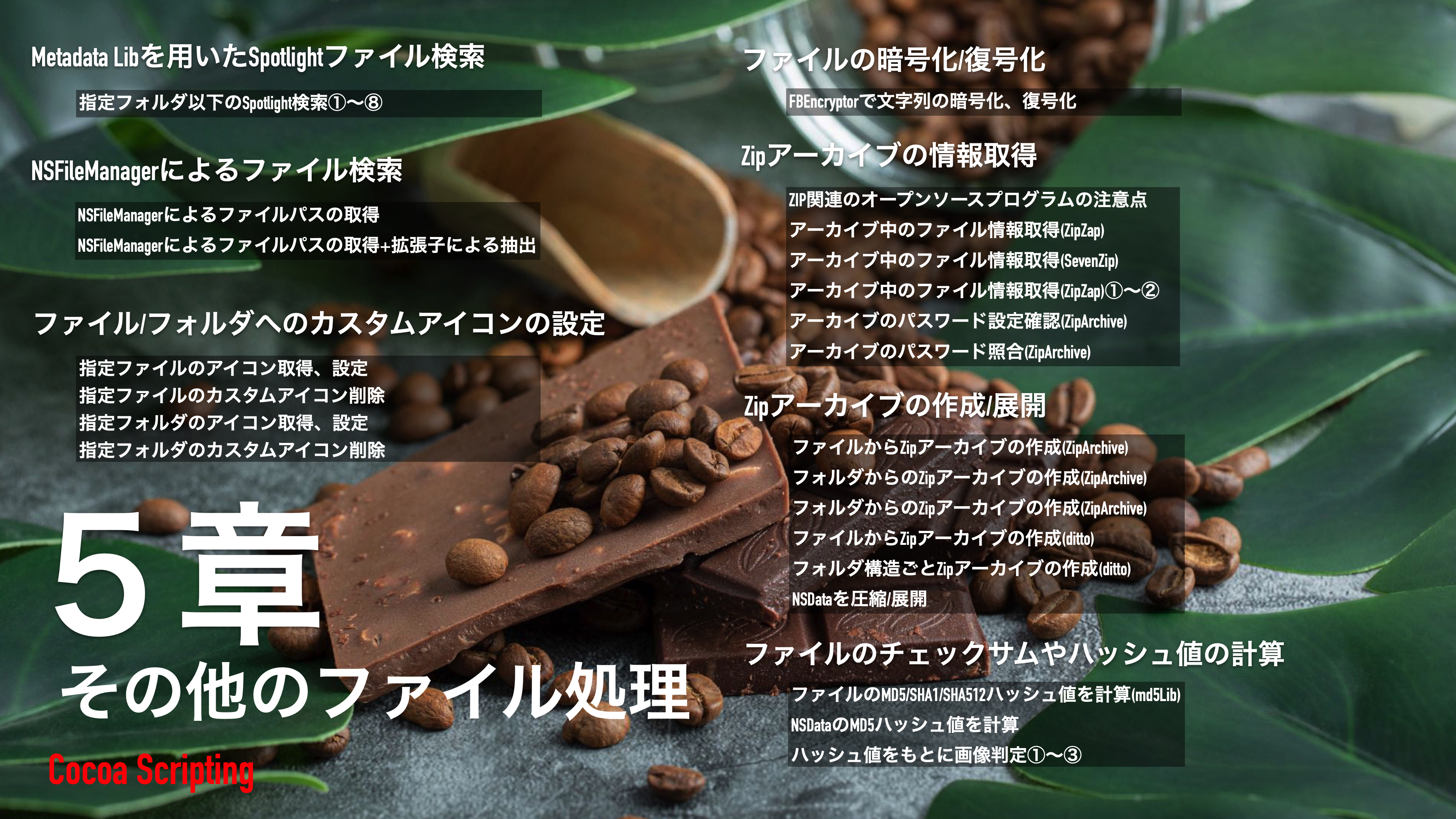 Cocoa Scripting Course #9 File Processing - piyomarusoft - BOOTH