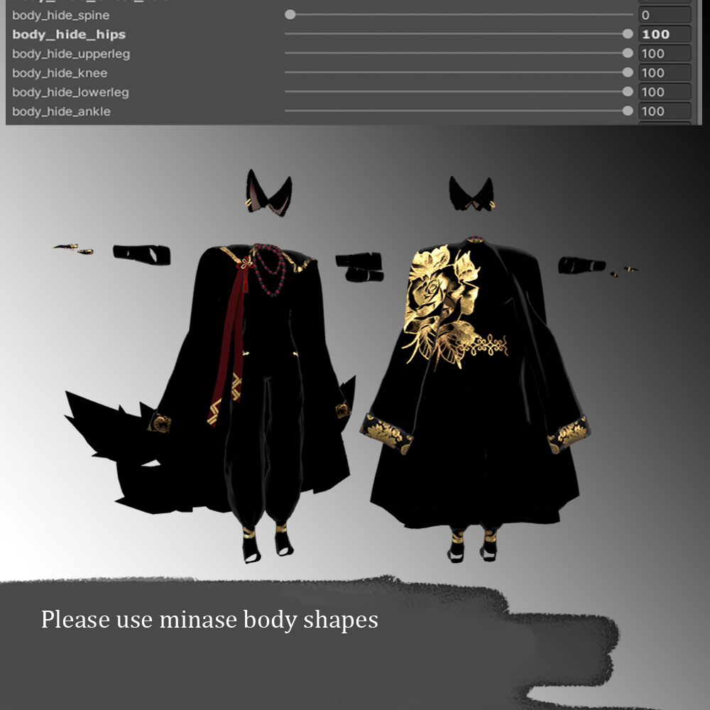 【3Dモデル】 Nine tailed fox (for Minase) - DIMGRAY - BOOTH