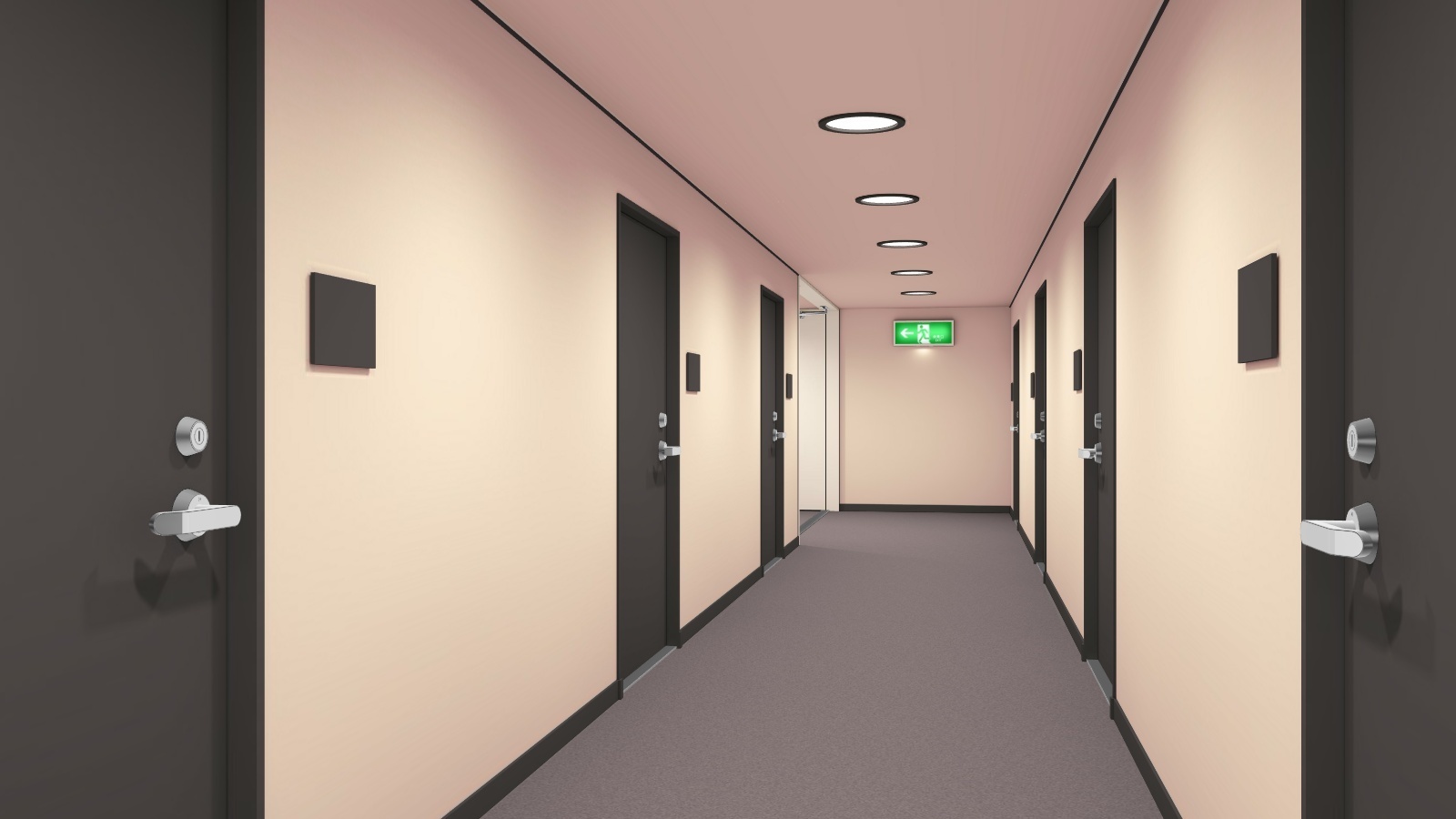 【MMD】ホテルの廊下1【MMDステージ】 - 雨合羽 - BOOTH