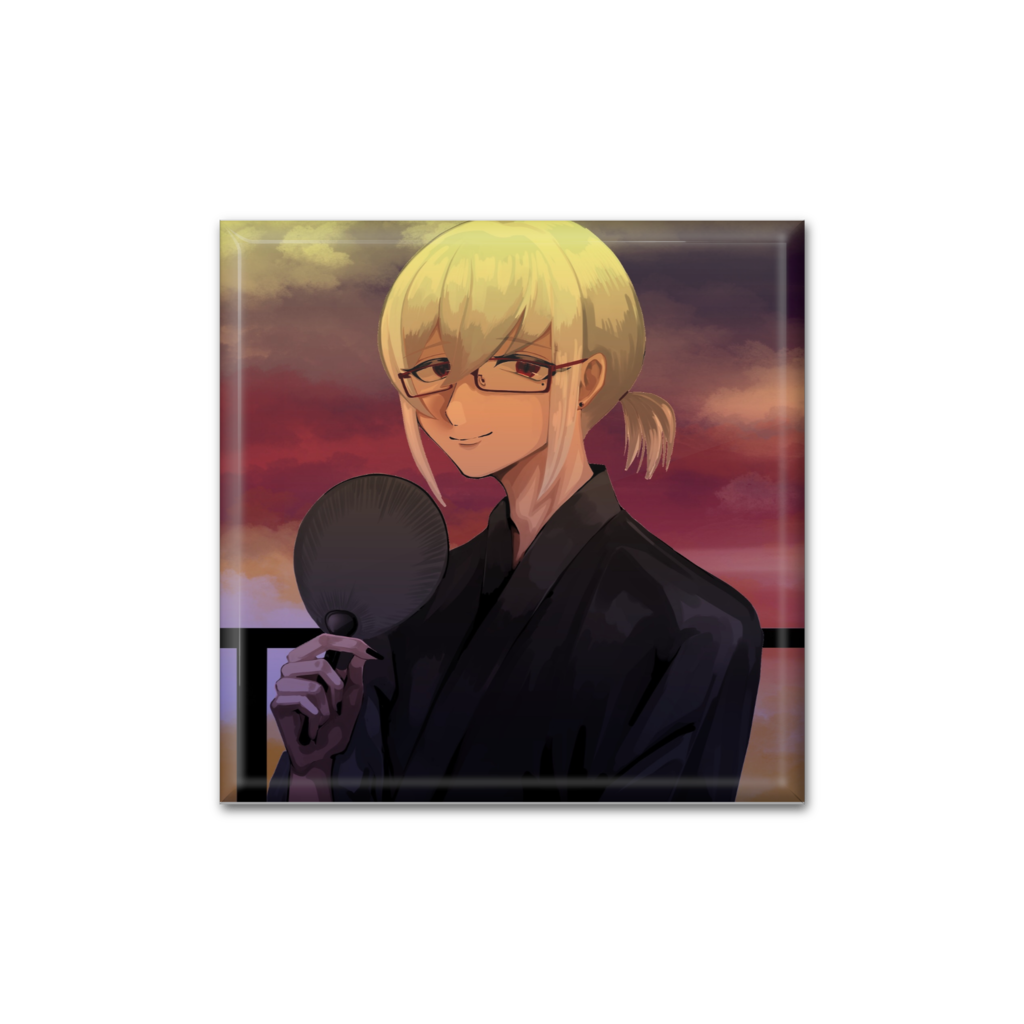 浴衣羽衣石アキラ缶バッジver.B - UISHI AKIRA - BOOTH