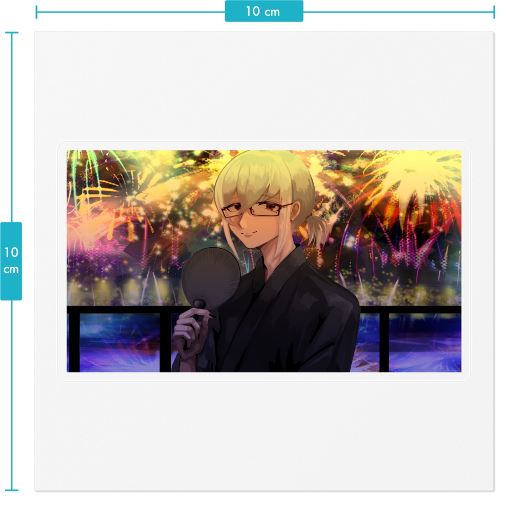 浴衣羽衣石アキラステッカーtype.A - UISHI AKIRA - BOOTH