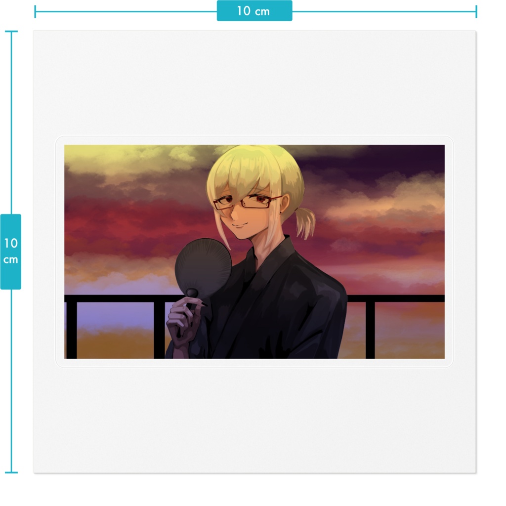 浴衣羽衣石アキラステッカーtype.B - UISHI AKIRA - BOOTH