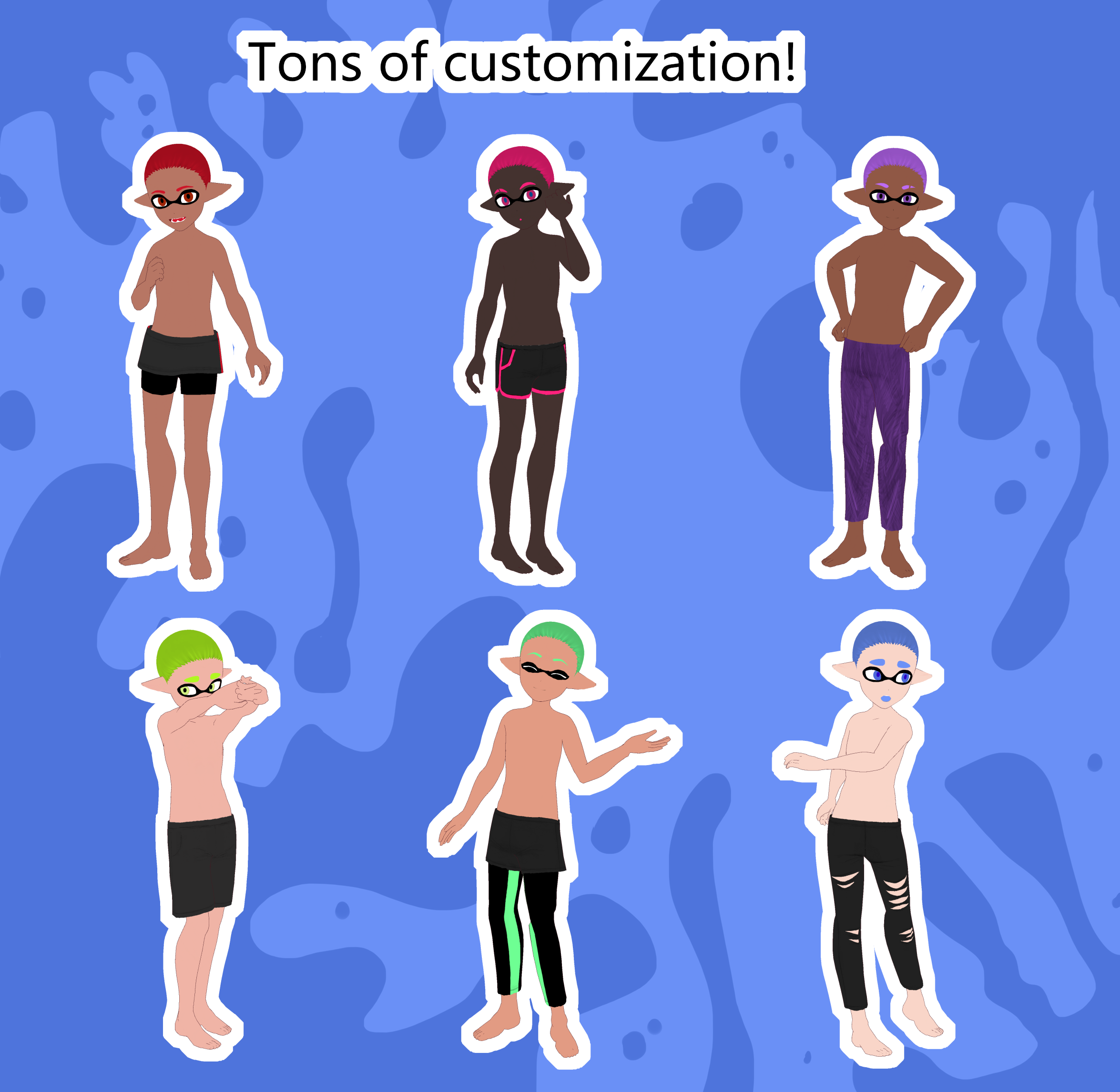 [VROID] Simple Splatoon VRoid Base! - gorovroid - BOOTH