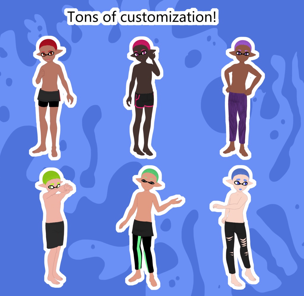 [VROID] Simple Splatoon VRoid Base! - gorovroid - BOOTH