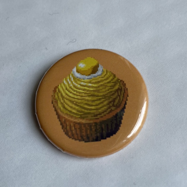 缶バッジ「モンブラン」(32mm) - elemasta - BOOTH