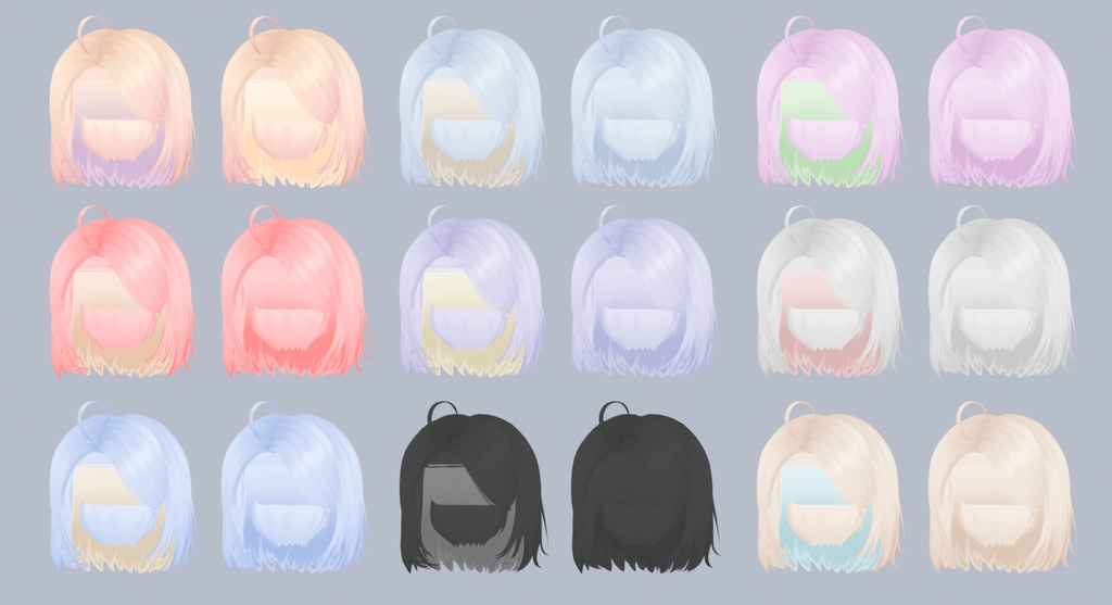 [VRC Hair] Two tone short hair - Muneowasora - BOOTH