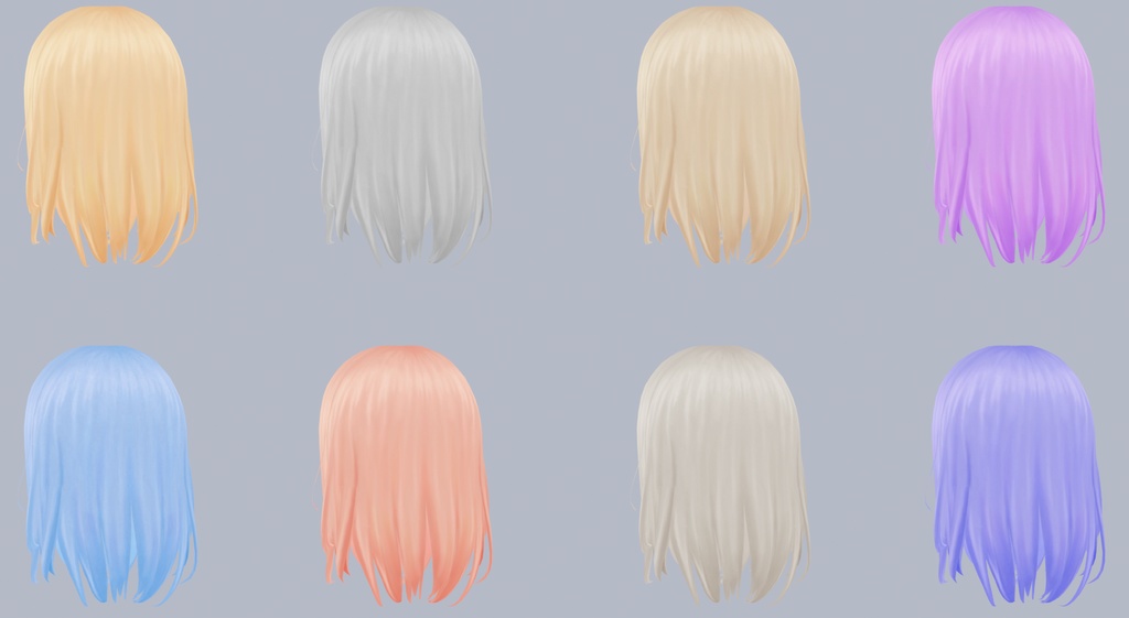 [VRC Hair] Medium hair - Muneowasora - BOOTH