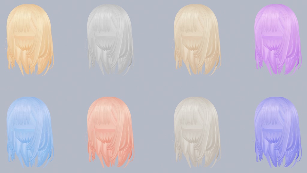 [VRC Hair] Medium hair - Muneowasora - BOOTH