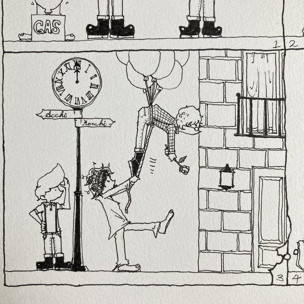 原画6枚セット 「小さな街の小さな出来事」 - mrym - BOOTH