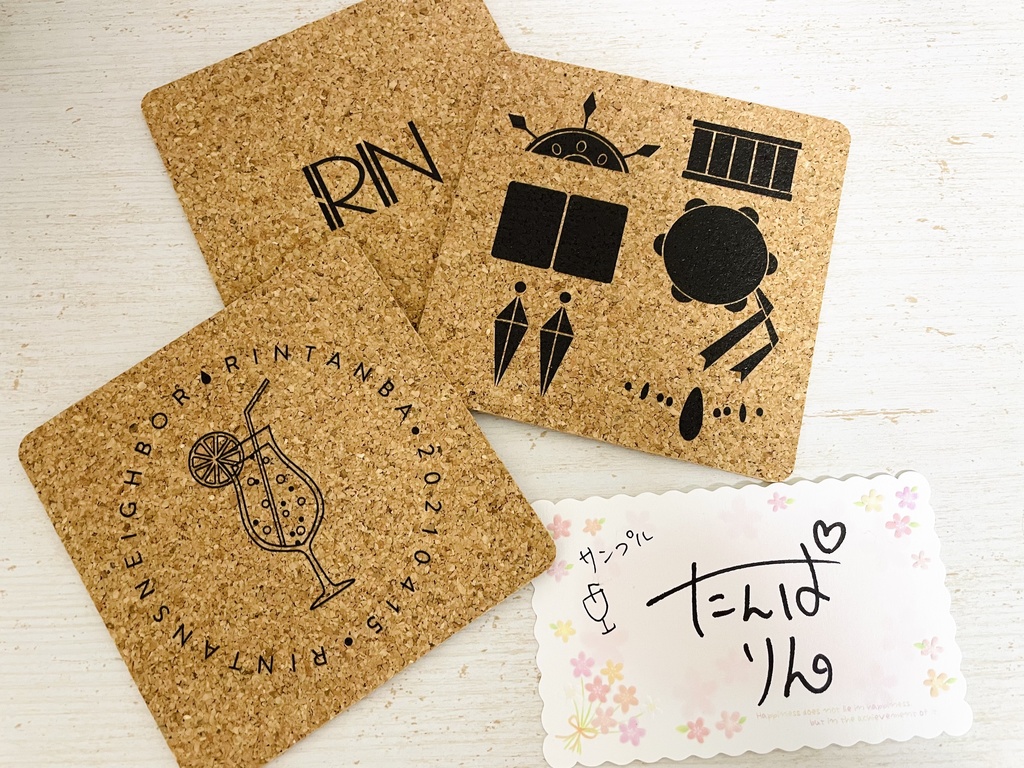 丹花リンオリジナルコースター 3枚セット（直筆サインカード付） - 丹花リン｜Tamba Rin - BOOTH