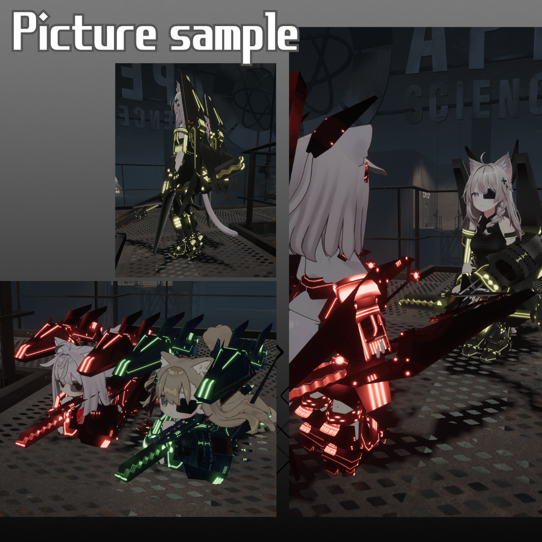 【対応追加！！】Creak Armor- メカパーツ VRChat Mocular Abator対応 - おにちくBar工房（旧ONITEX ...