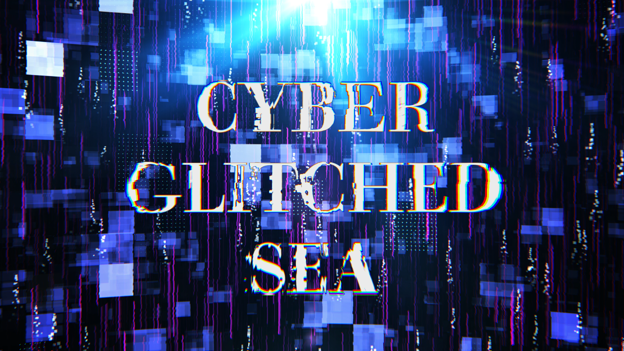 サイバーグリッチな海ぽい背景 - さけみりんのエフェクト屋さん - BOOTH