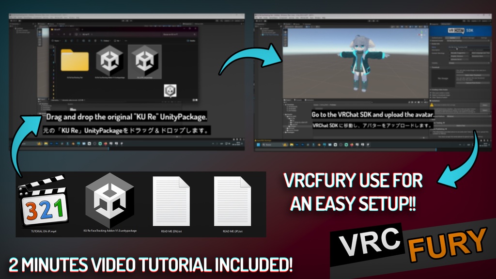 [ VRChat ] KU Re | フェイストラッキング アドオン - Echo_DNG - BOOTH