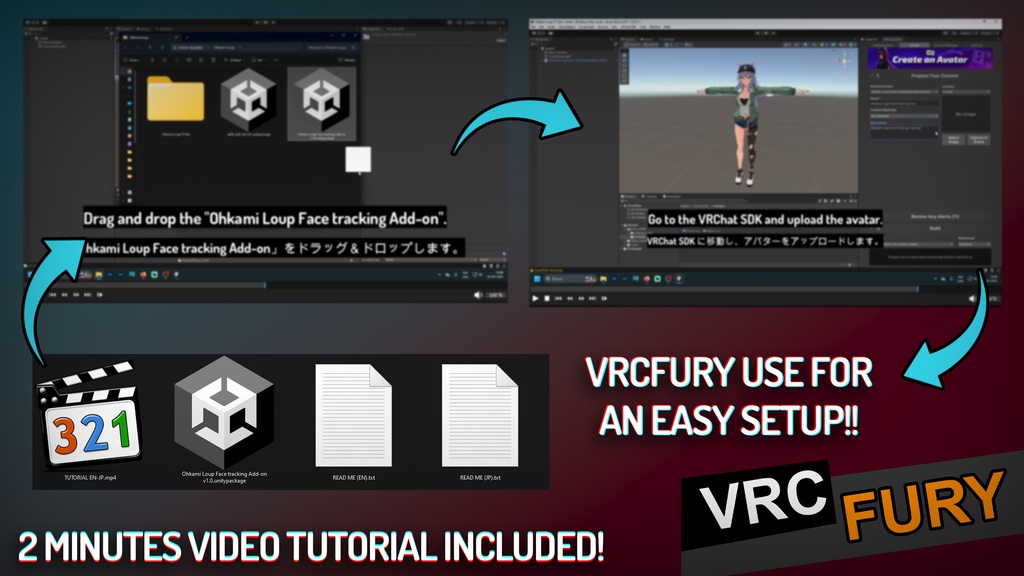 [ VRChat ] 大神ルゥ -Ohkami Loup- | フェイストラッキング アドオン - Echo_DNG - BOOTH