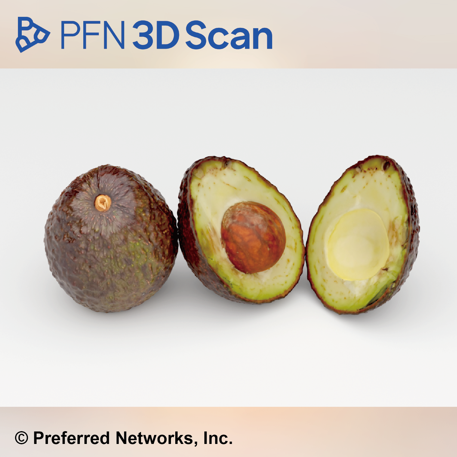 【PFN 3D Scan】アボカド（3点セット） - PFN 3D Scan 公式 - BOOTH