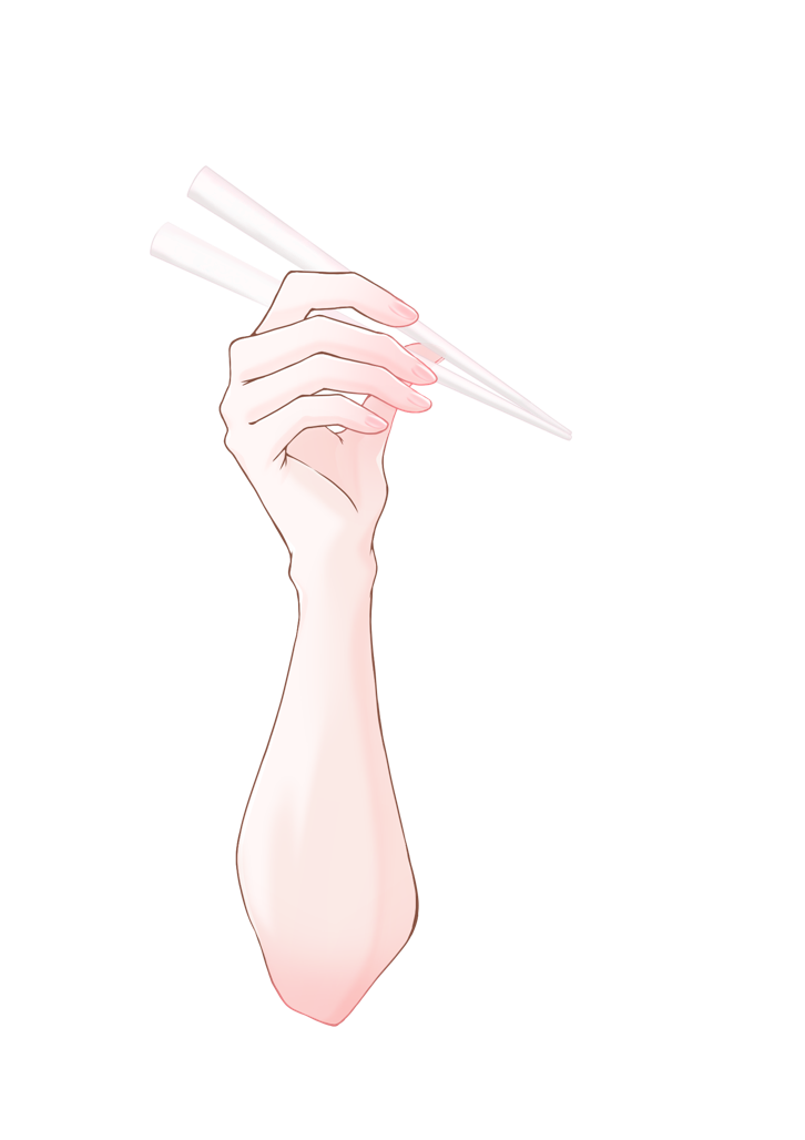 フリー素材 お箸を持つ手 Vtuber向け配信素材 - きつねこの森自動販売機 - BOOTH