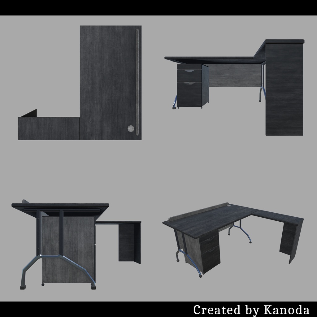 【VRChatワールド用】普通のL字デスク（二種類） - kanoda's shop - BOOTH