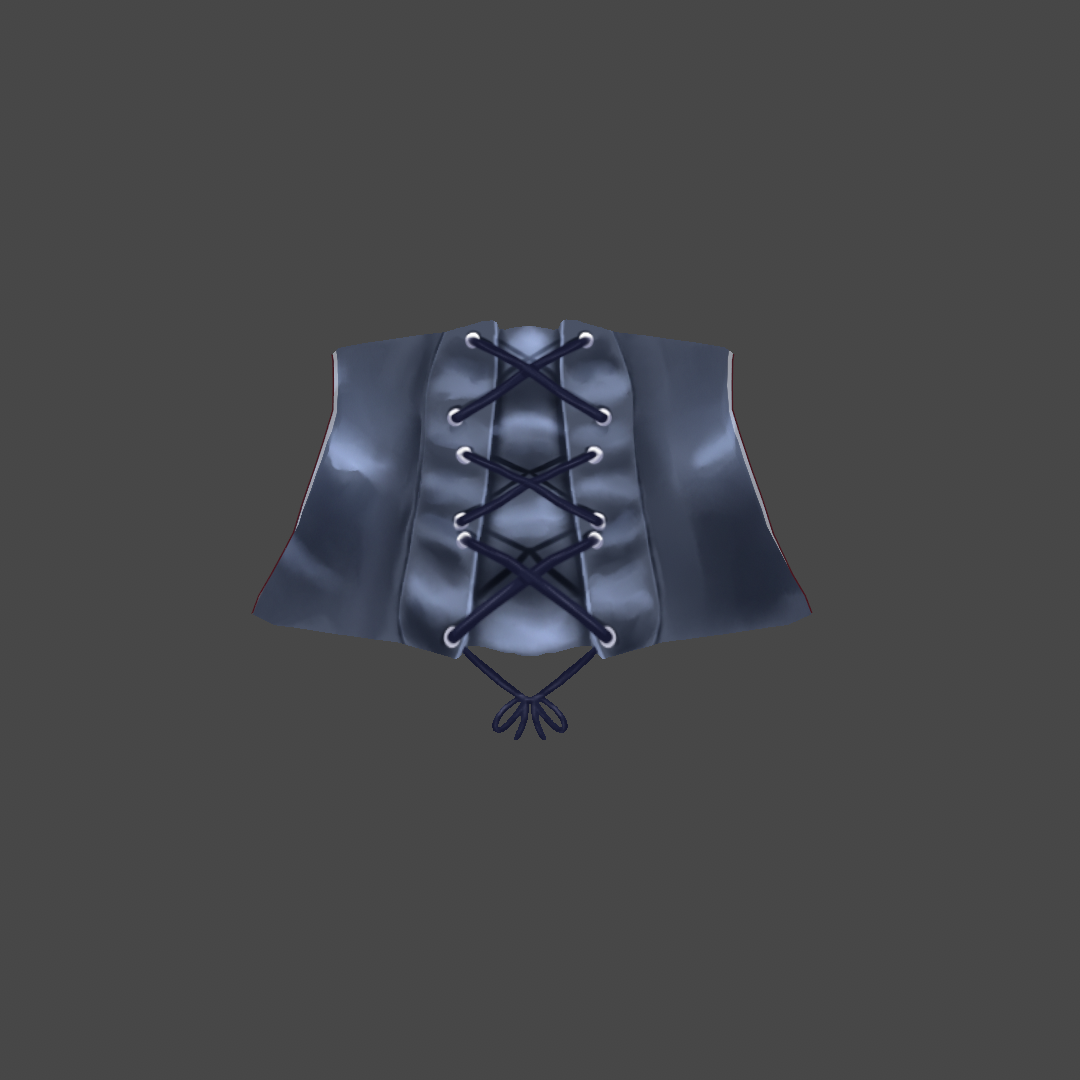 Vroid leather corset belt - nea-agi - BOOTH