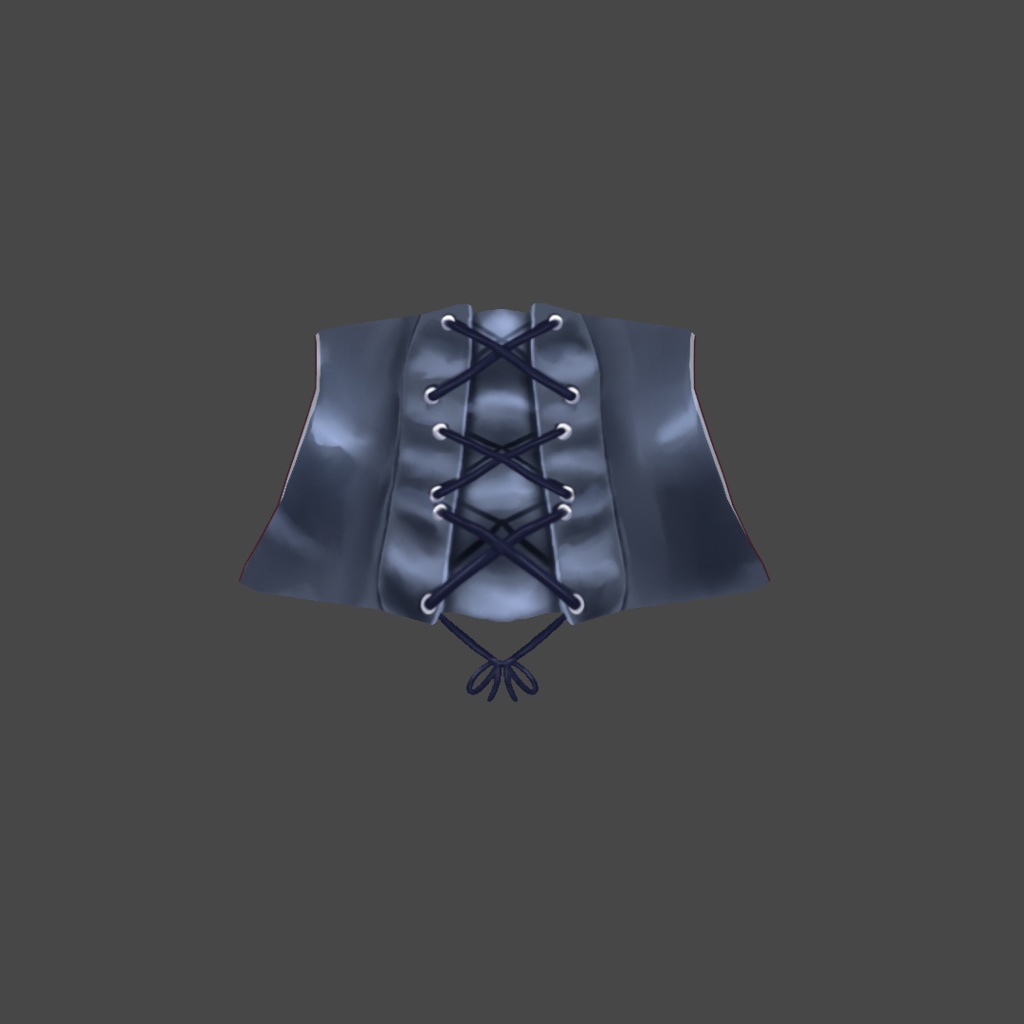 Vroid leather corset belt - nea-agi - BOOTH