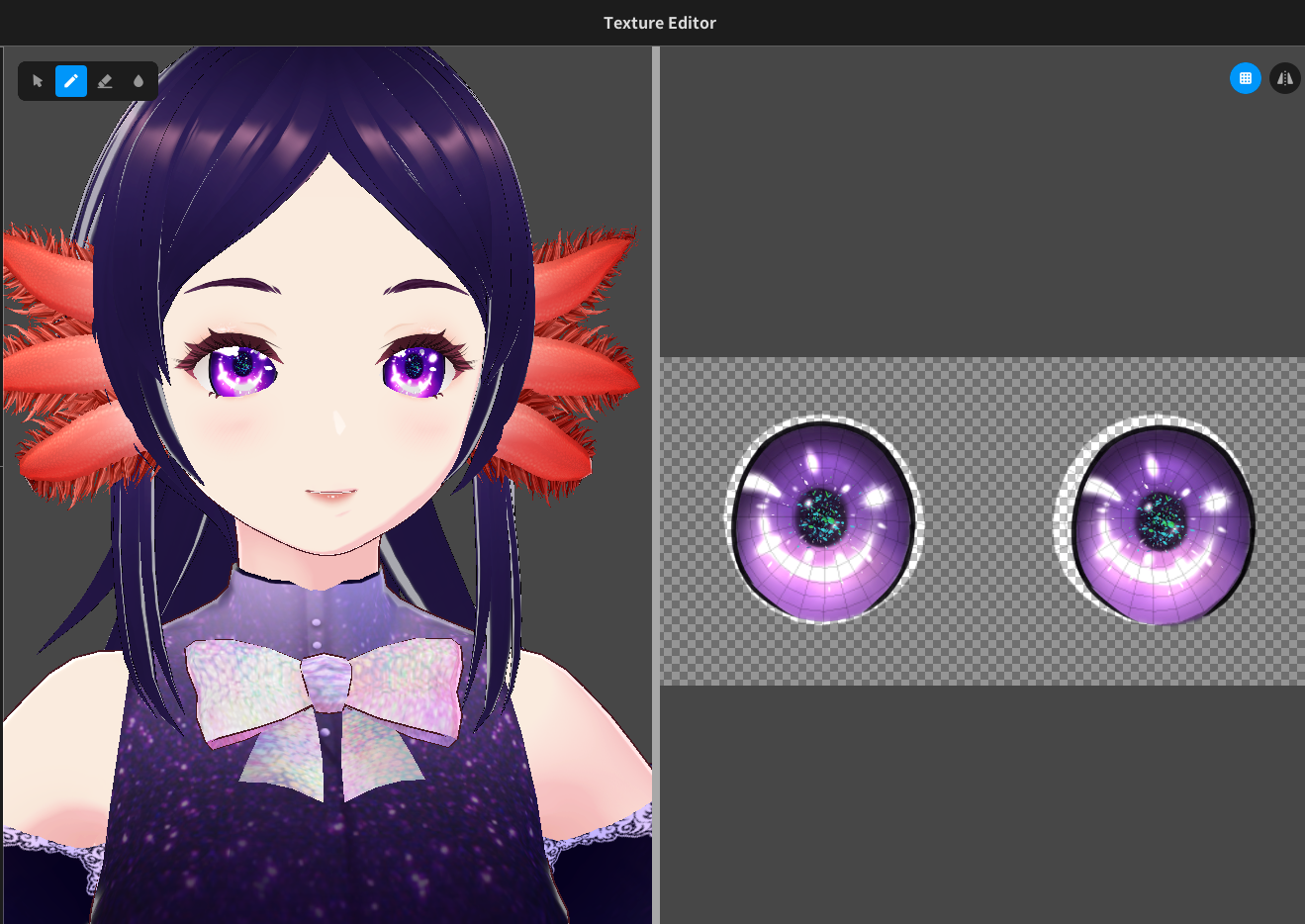 Purple Sparkle Eye Texture - ladyruin - BOOTH