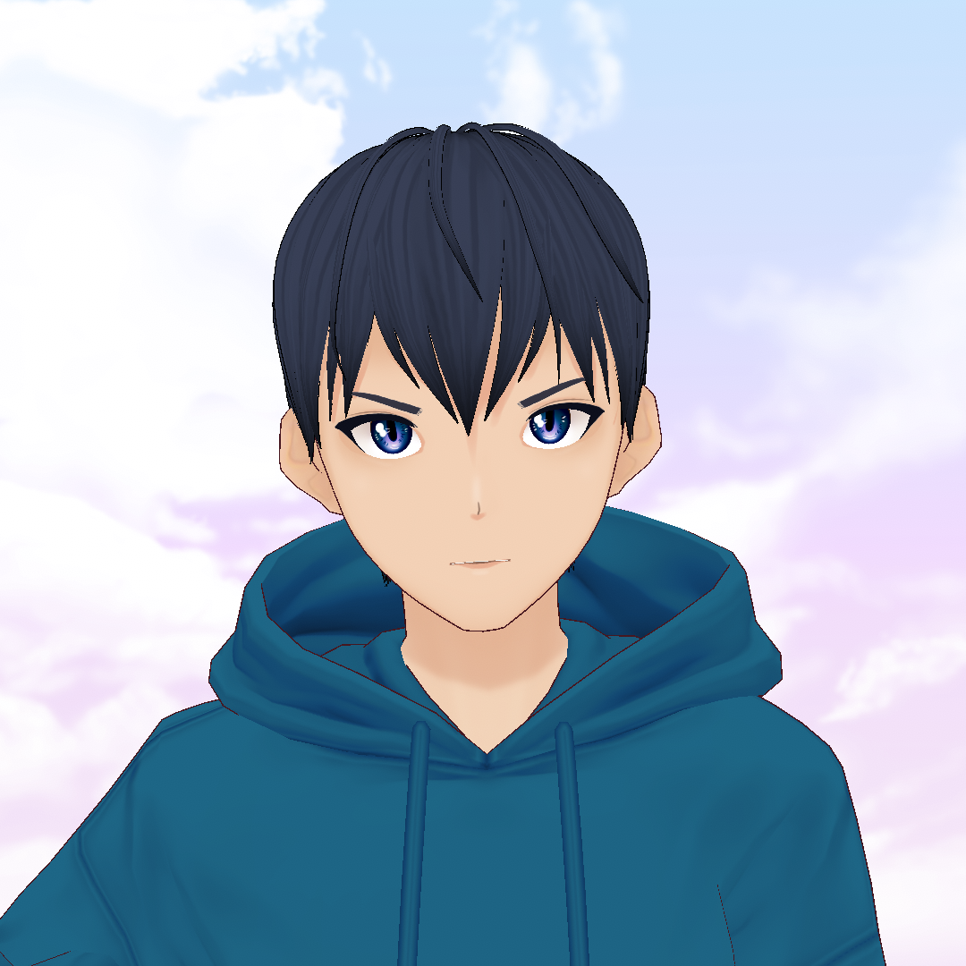 [Free/無料] VRoid hair preset - Male protagonist hair / Coupe de cheveux ...