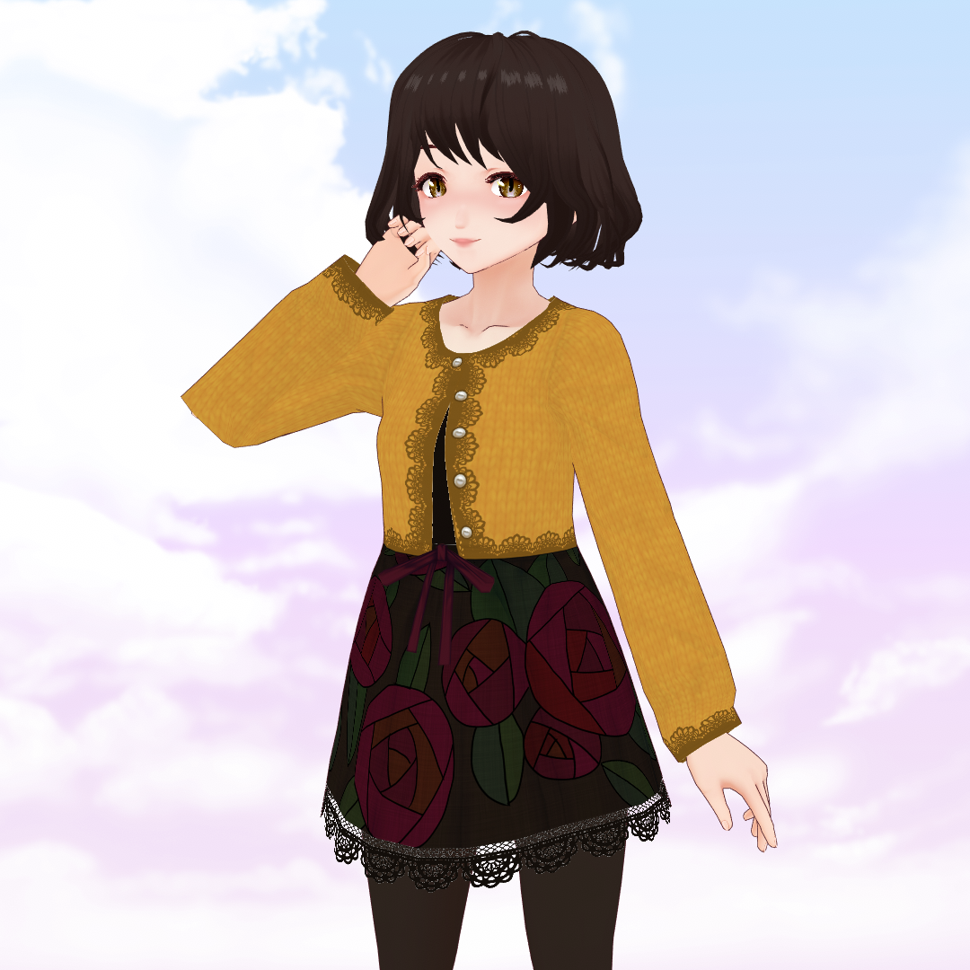 [Free/無料] VRoid lace cardigan texture / Texture de cardigan pour VRoid ...