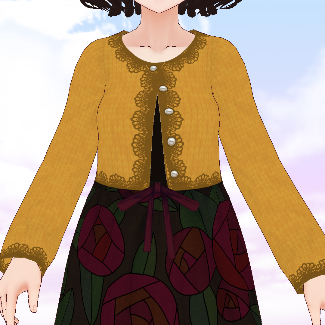 [Free/無料] VRoid lace cardigan texture / Texture de cardigan pour VRoid ...