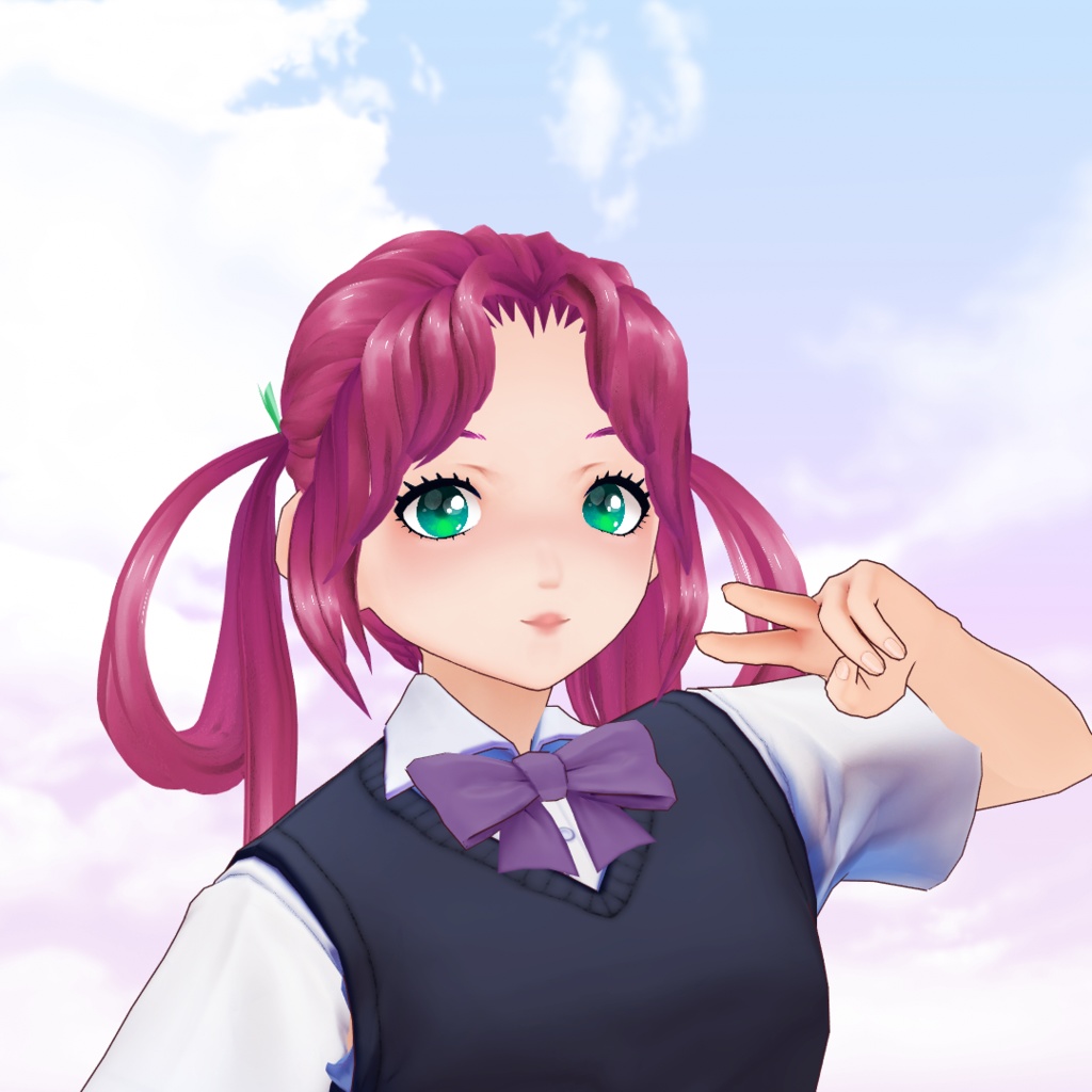 [Free/無料] VRoid hair texture - watercolor ombre - 3 colors / Texture ...