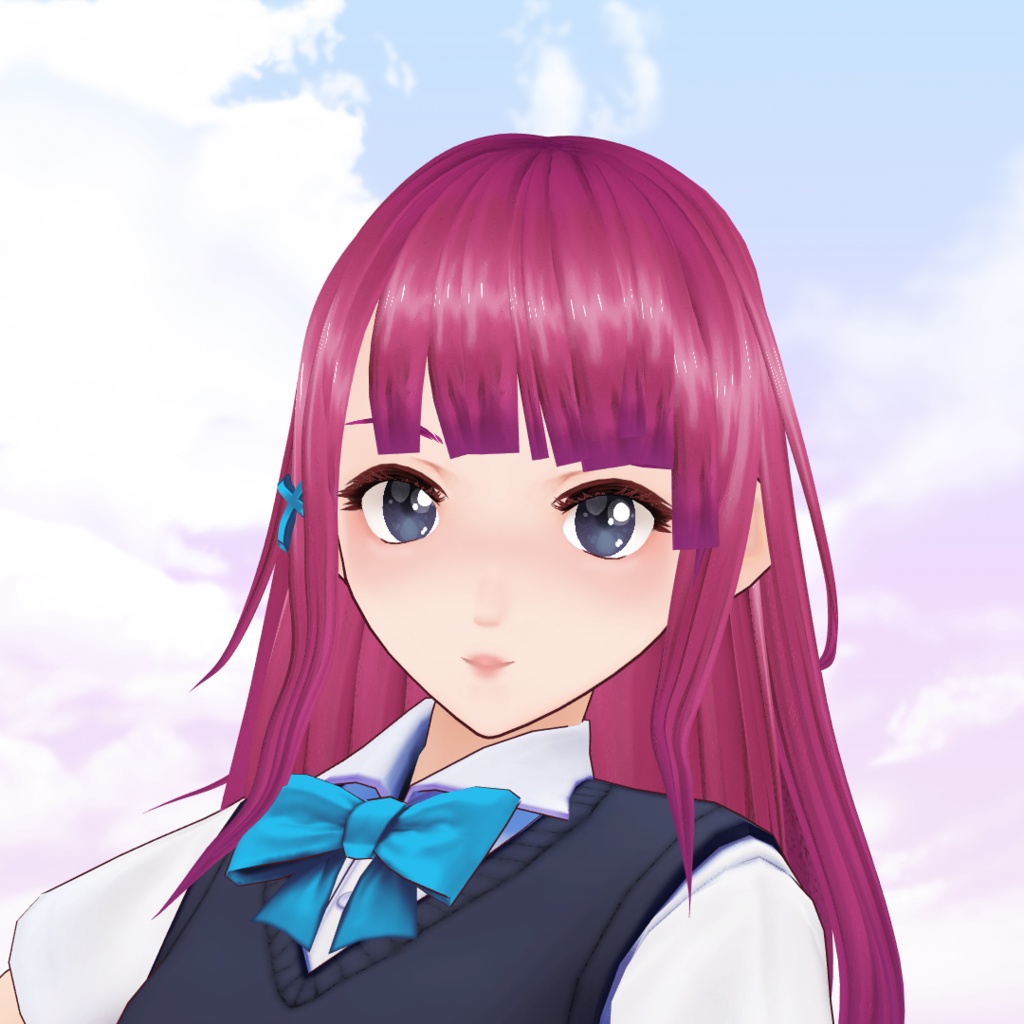 [Free/無料] VRoid hair texture - watercolor ombre - 3 colors / Texture ...