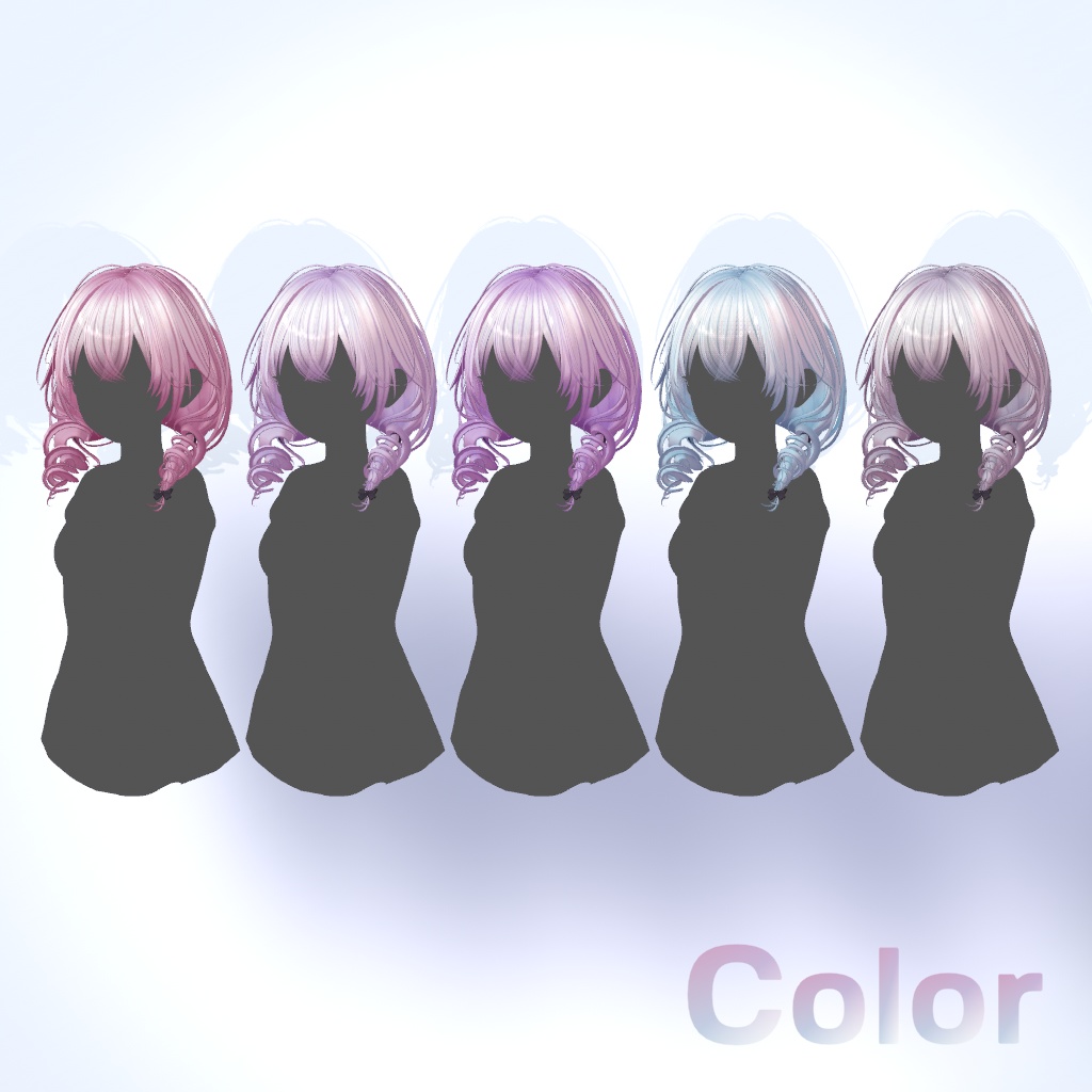 [11 Avatars] Braid Roll Hair - KitsuZuri - BOOTH