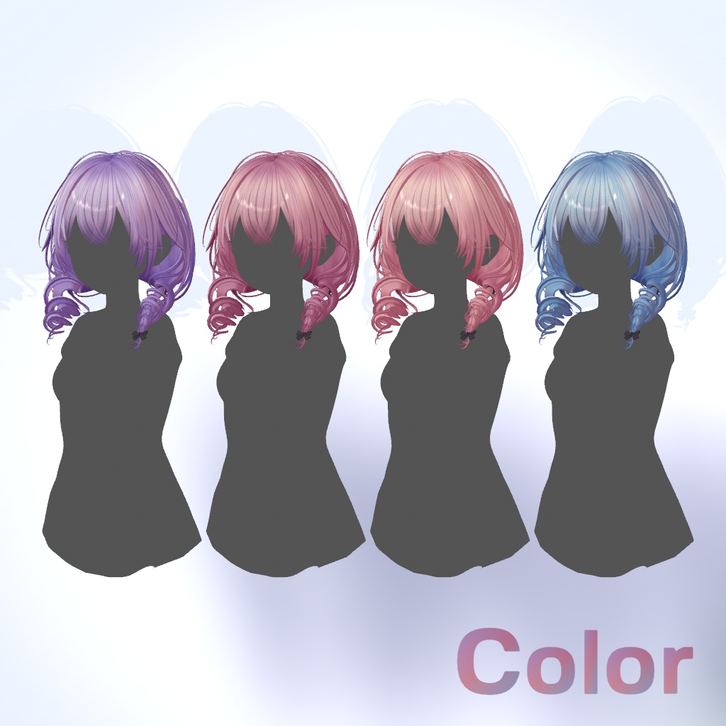 [11 Avatars] Braid Roll Hair - KitsuZuri - BOOTH