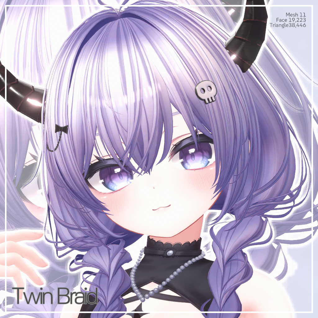 [11 Avatars] Twin Braid Hair - KitsuZuri - BOOTH